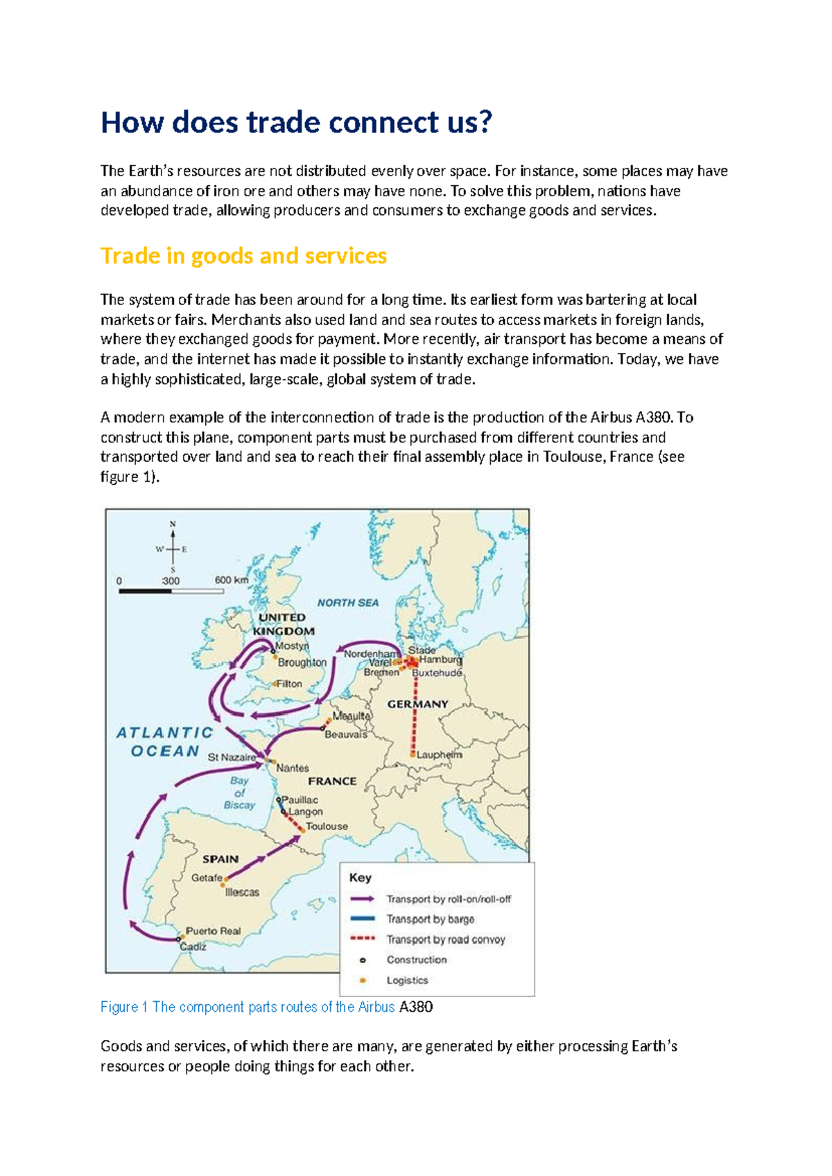 01 How does trade connect us - How does trade connect us? The Earth’s ...