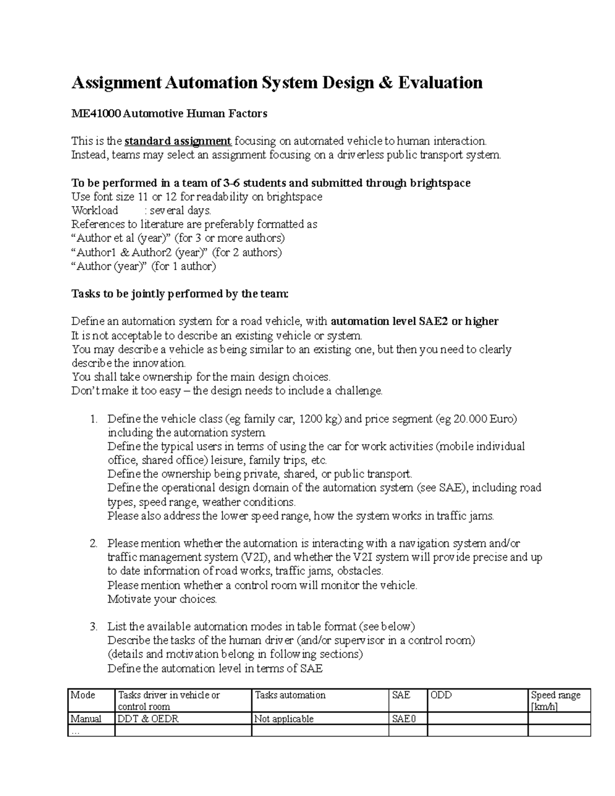 Assignment ME41000 - Automation System Design - Assignment Automation ...
