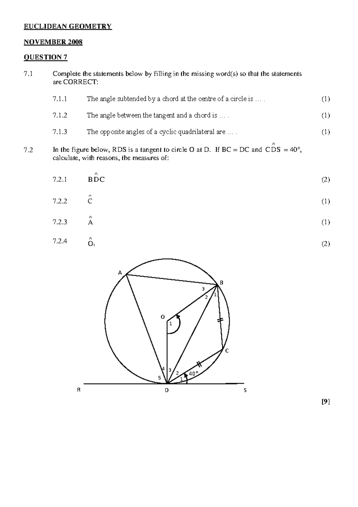 Euclidean- Geometry - Helpful - EUCLIDEAN GEOMETRY NOVEMBER 2008 ...