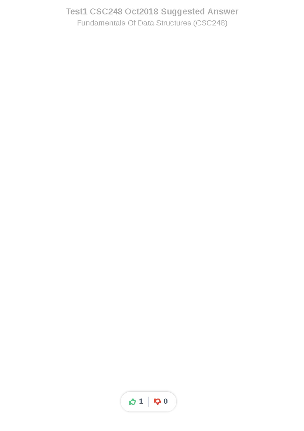 TEST CSC248 OCT2018 ANS - Test1 CSC248 Oct2018 Suggested Answer ...