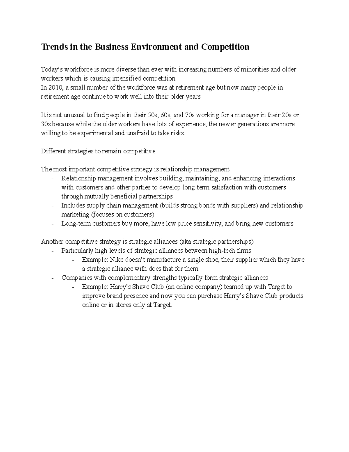 Intro to Business Module 1 page 4 - Trends in the Business Environment ...