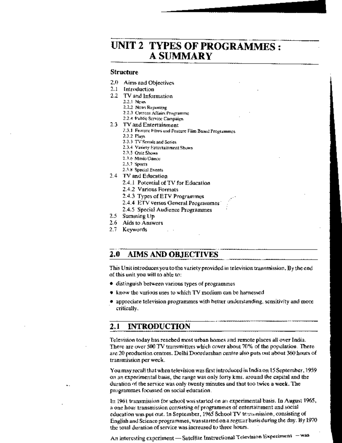 Unit2-TV - Types OF Programmes - UNIT 2 TYPES OF PROGRAMMES : A SUMMARY ...