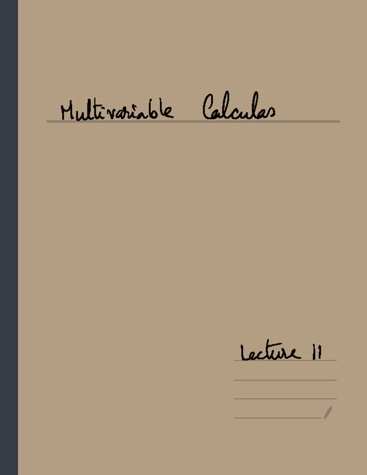 Lecture 11 - Multivariable Calculus lecture 11 Total ...