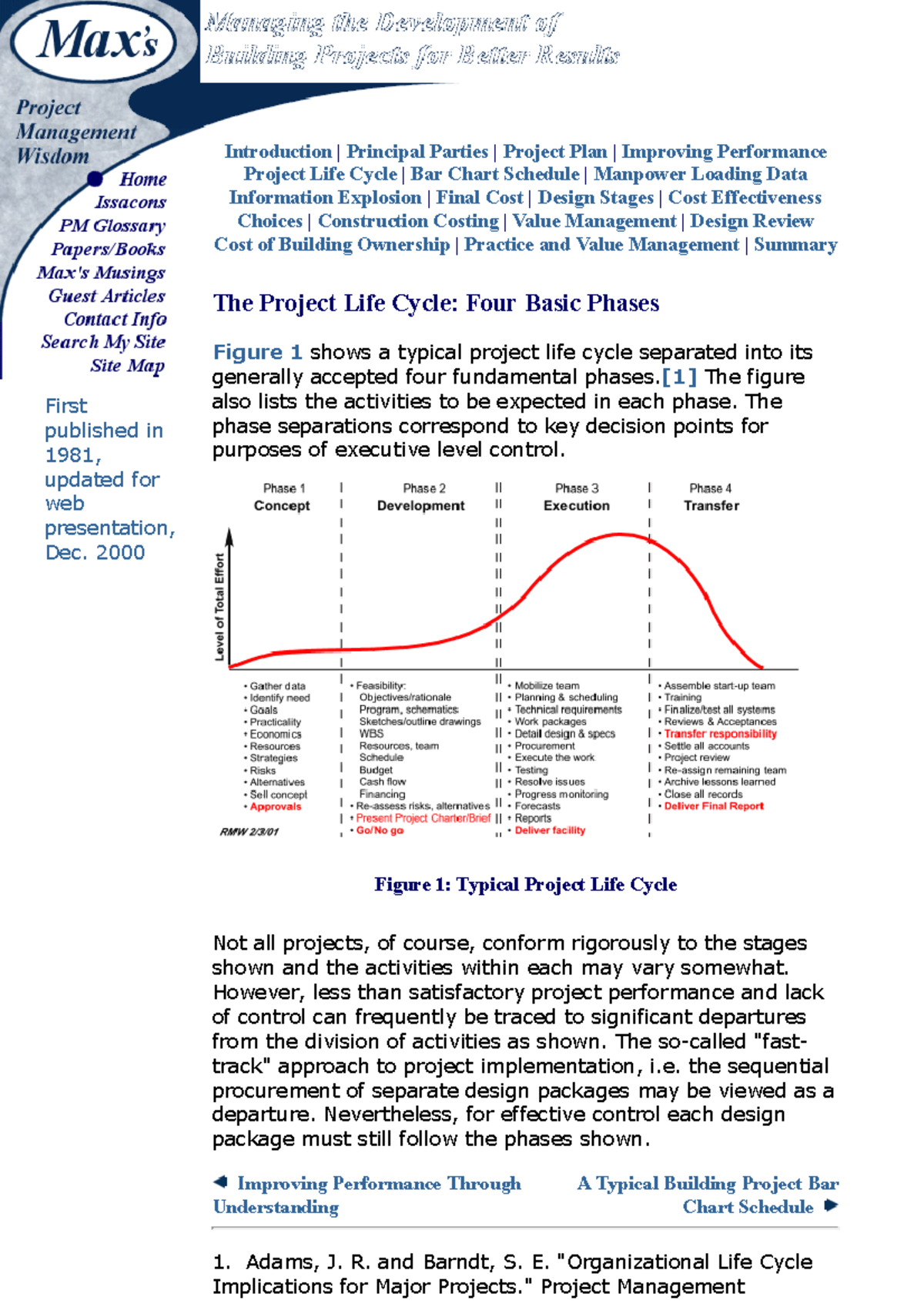 Week 1 Project Life Cycle - First published in 1981, updated for web ...