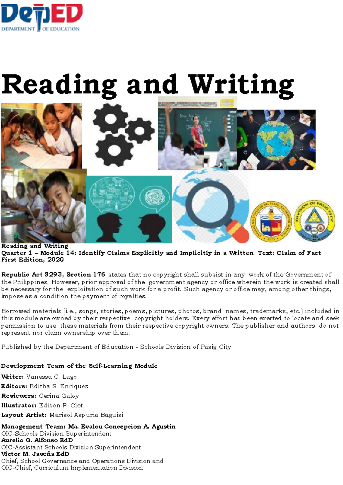 READING AND WRITING SKILLS Reading And Writing Reading And Writing
