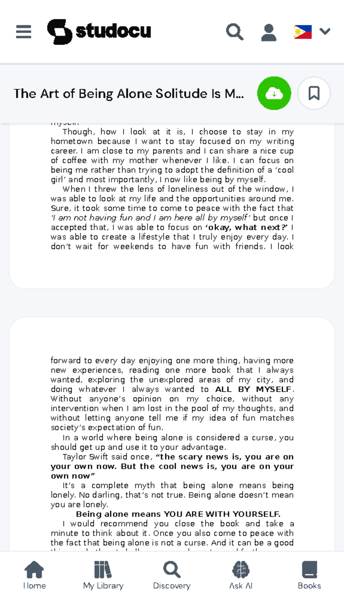 The Art of Being Alone Solitude Is My HOME, Lonel… 2 - While I am ...