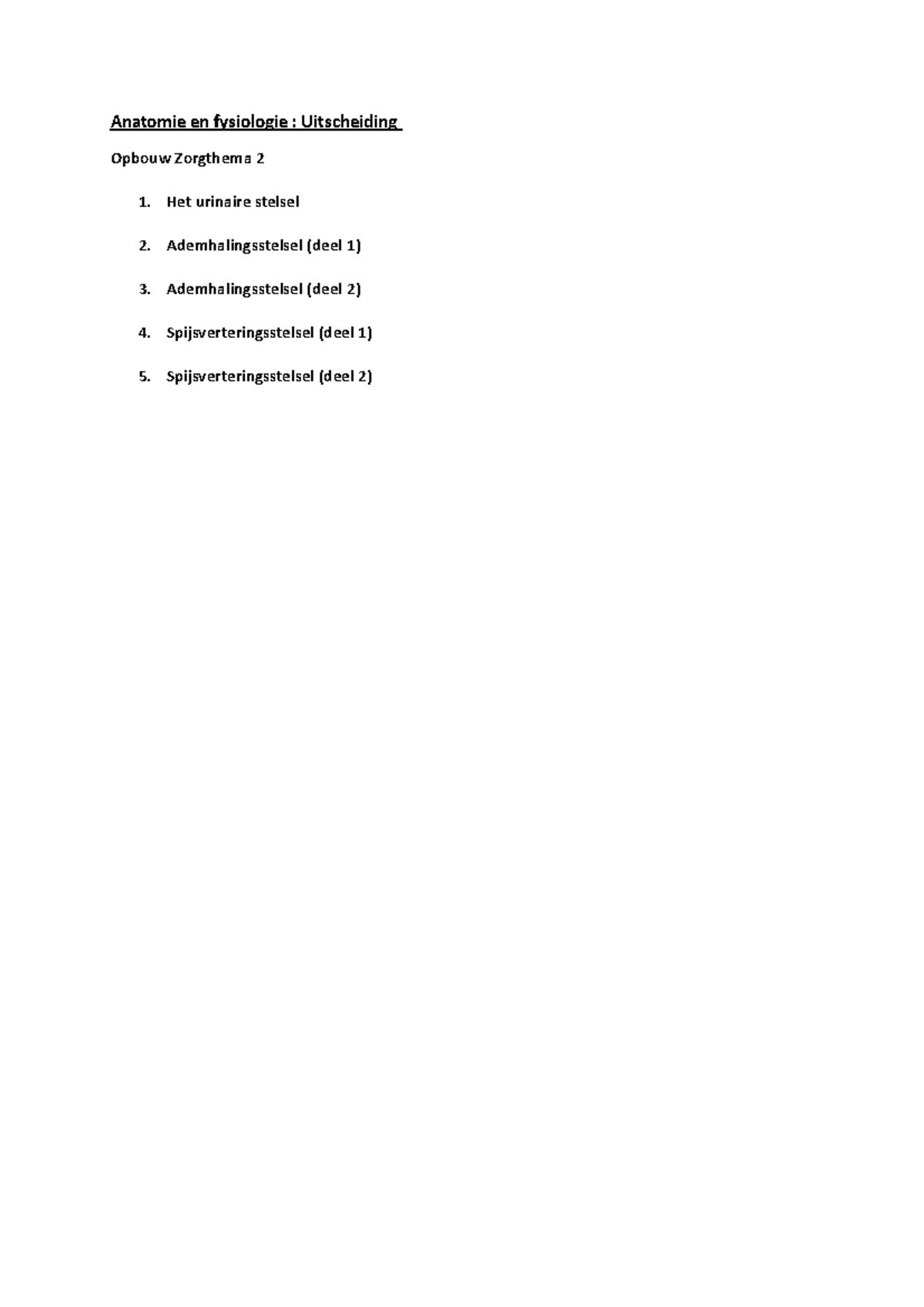 anatomie en fysiologie: urinair stelsel - Anatomie en fysiologie ...