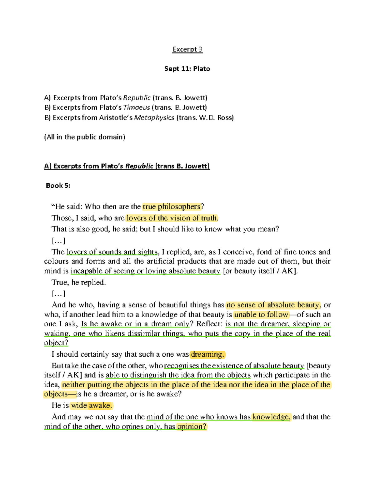 Excerpt 3 - Plato's Forms - Warning: TT: undefined function: 32 Warning: TT: undefined function ...