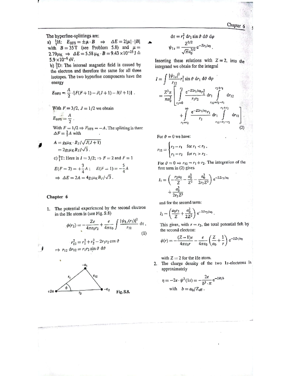 chapter 6 solution of atom molecules and photon by Demtroder - Thermal ...