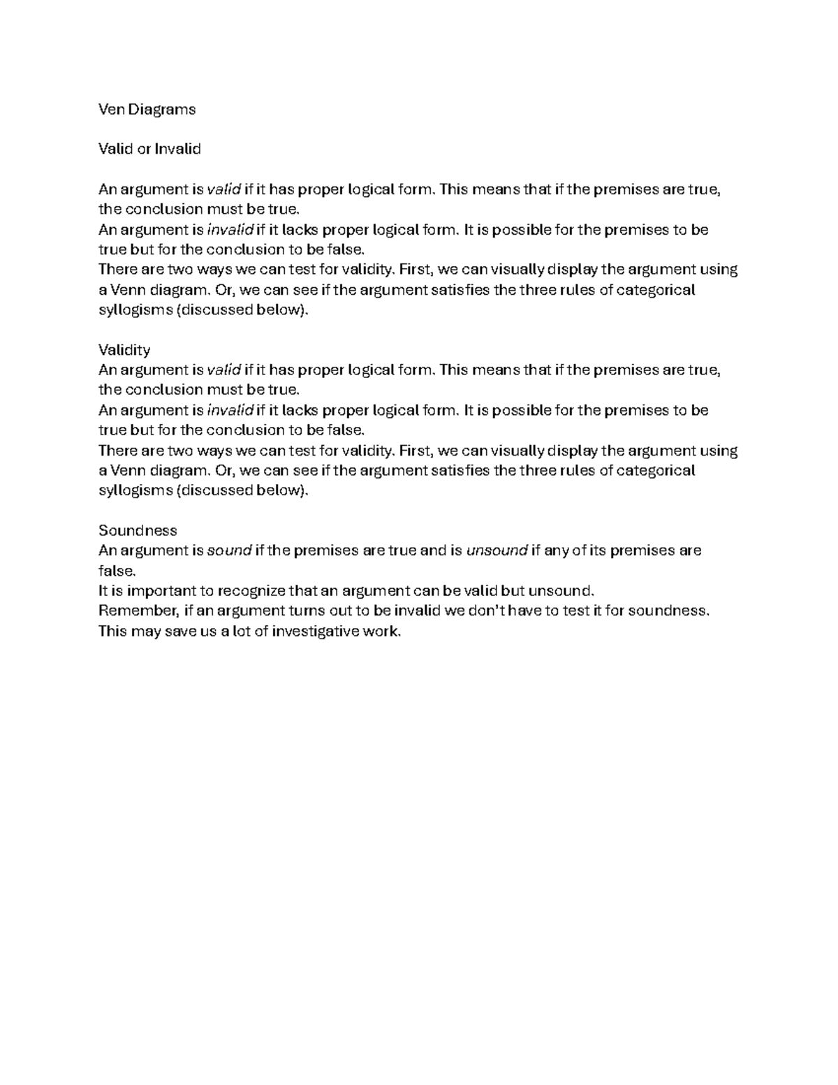 Ven Diagrams Valid And Invalid Arguments Ven Diagrams Valid Or Invalid An Argument Is Valid