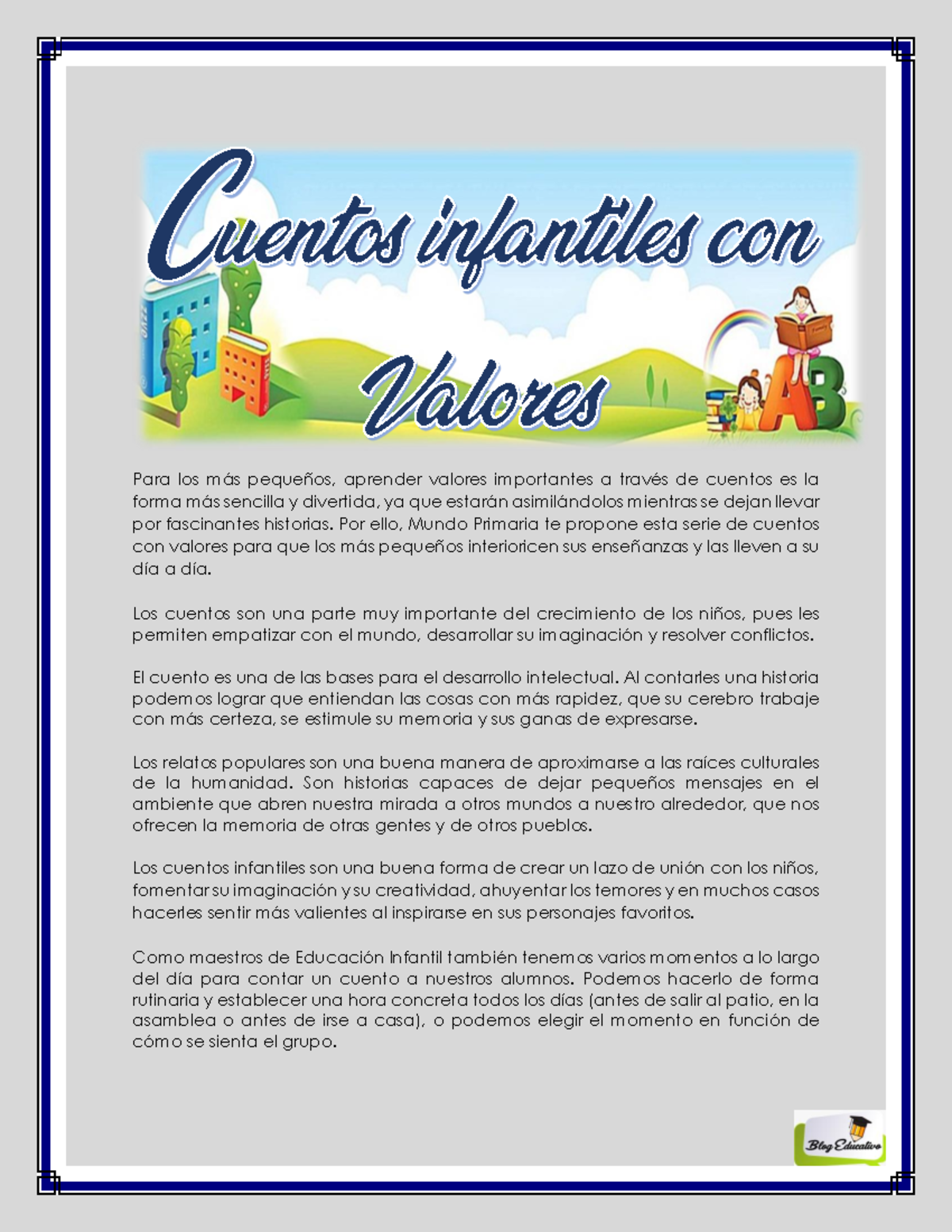Cuentos infantiles con Valores - CLCI CLD-1 - Para los más pequeños ...