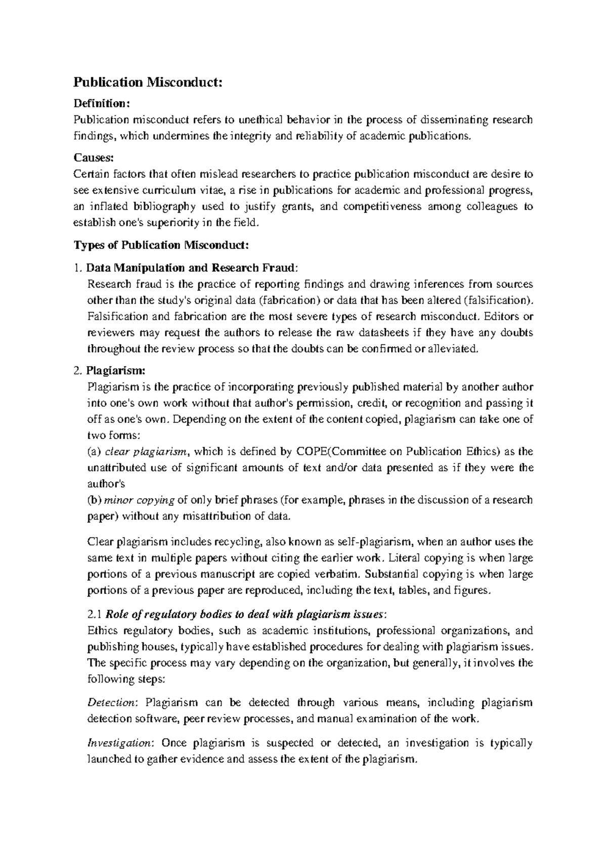 701 U3 P4 P7 - Publication misconduct - Publication Misconduct ...