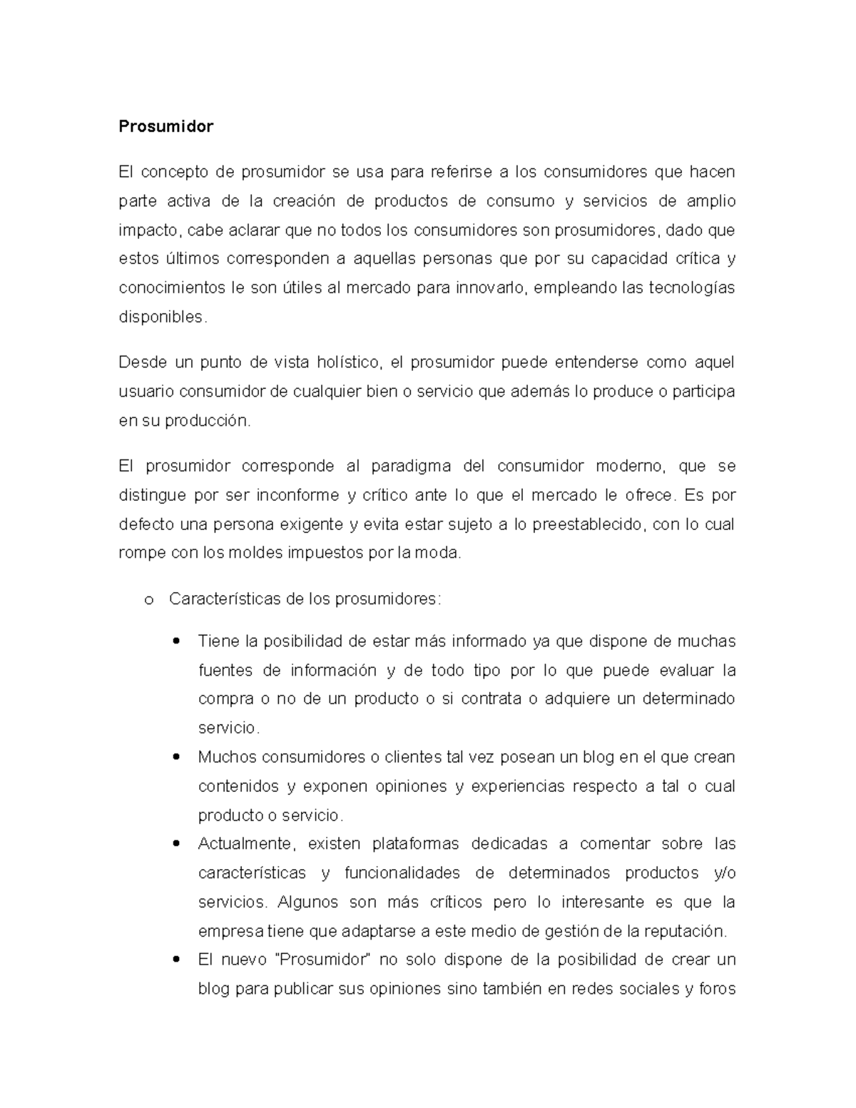 Definición de prosumidor y ejemplos - Prosumidor El concepto de ...