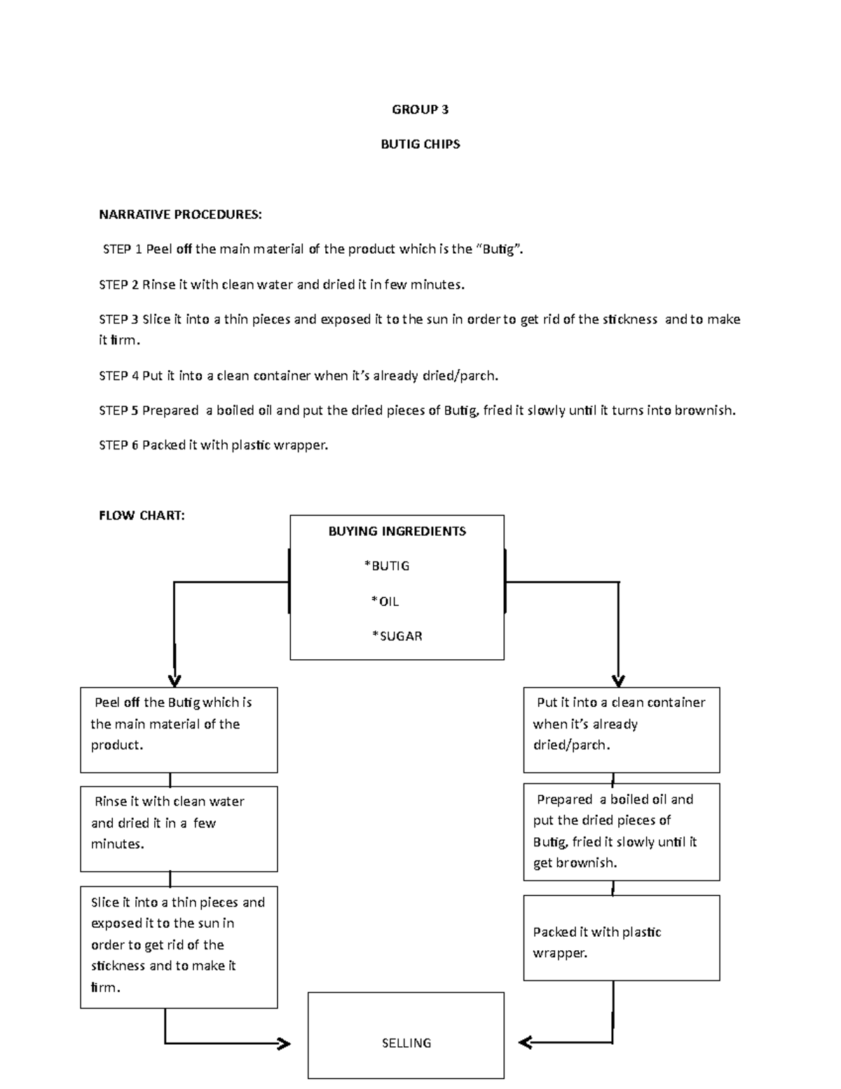 Butig Chips something is like that th - GROUP 3 BUTIG CHIPS NARRATIVE ...