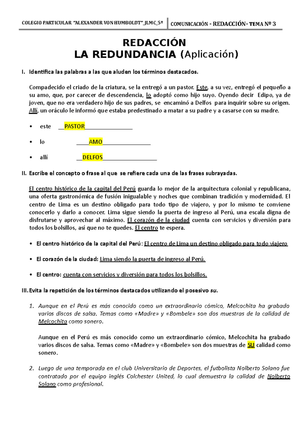 LA Redundancia Practica 2021 DES - REDACCIÓN LA REDUNDANCIA ...