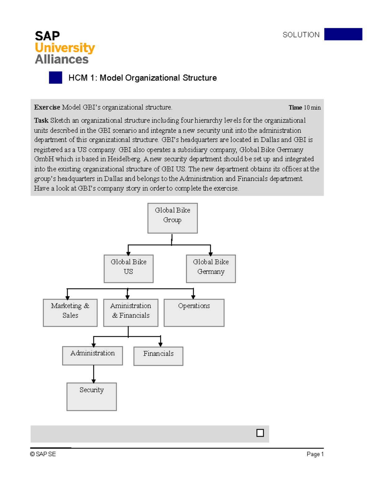 Intro ERP Using GBI Solutions HCM[Letter] en v2.40 - HCM 1: Model Organizational Structure ...