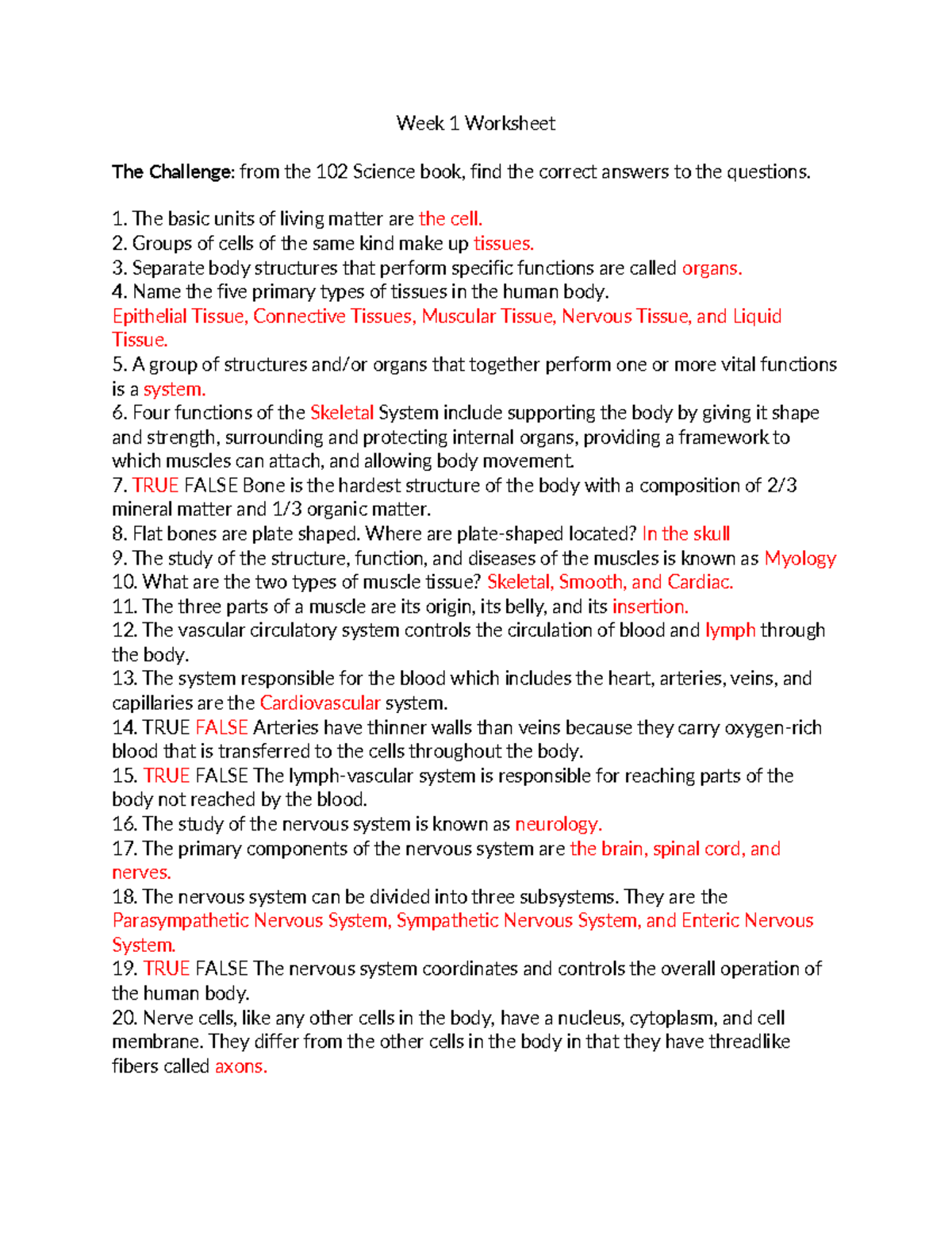 Level 5 - Week 1 Worksheet - Week 1 Worksheet The Challenge: from the ...
