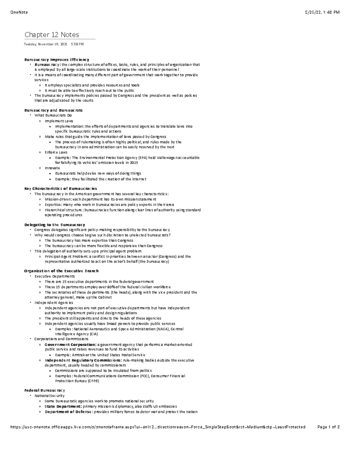 We The People-Chapter 12 Notes - OneNote 5/26/22, 1:48 PM - Studocu