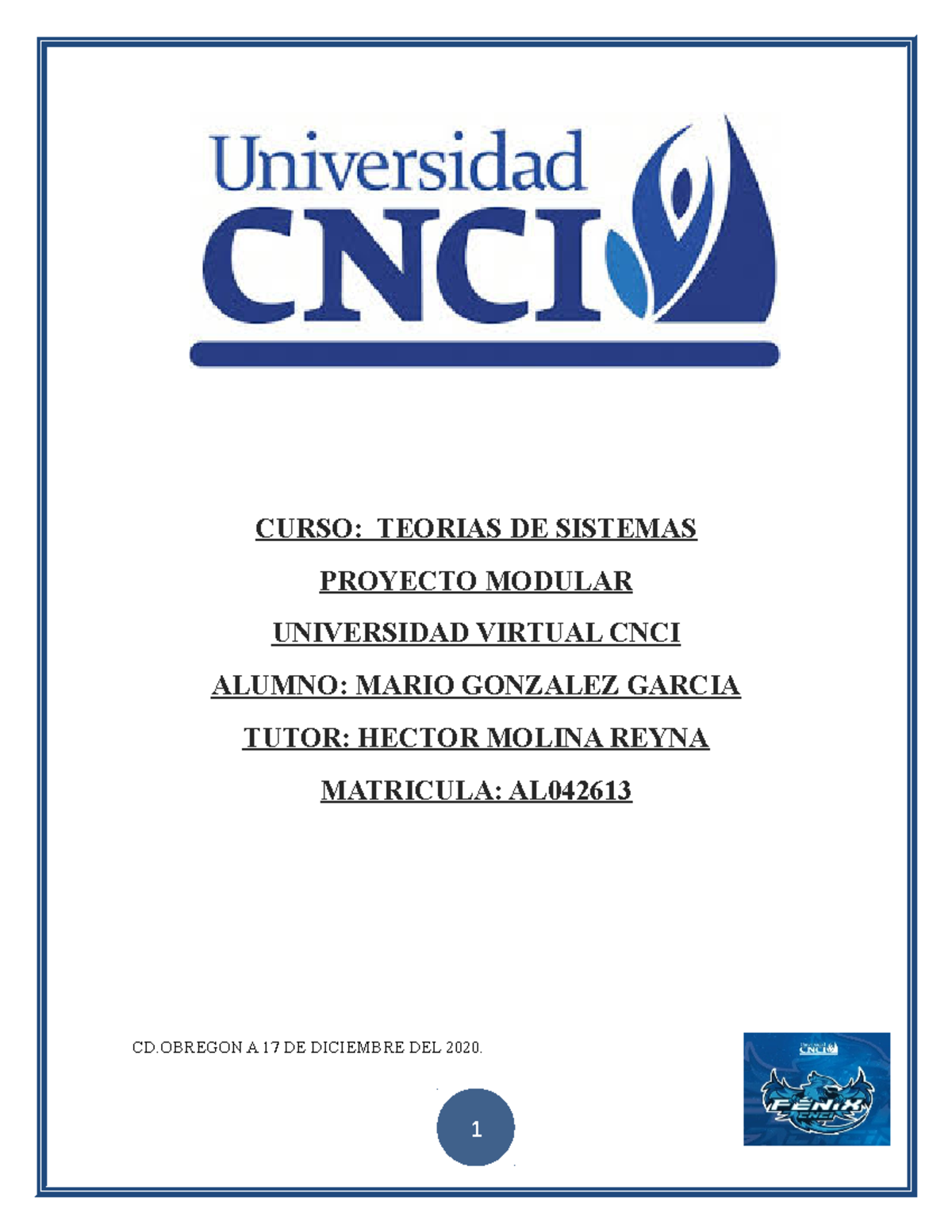 Proyecto modular Teoria de sistemas - CURSO: TEORIAS DE SISTEMAS PROYECTO MODULAR UNIVERSIDAD ...
