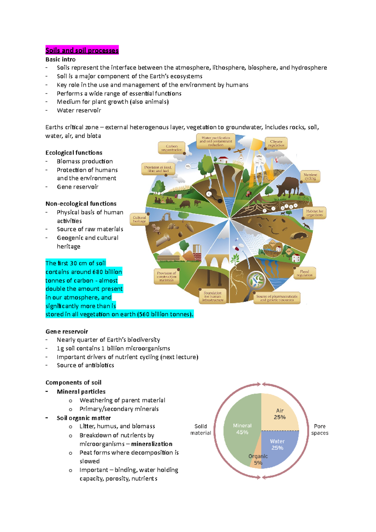Biosphere: Soils and soil processes - Soils and soil processes Basic ...
