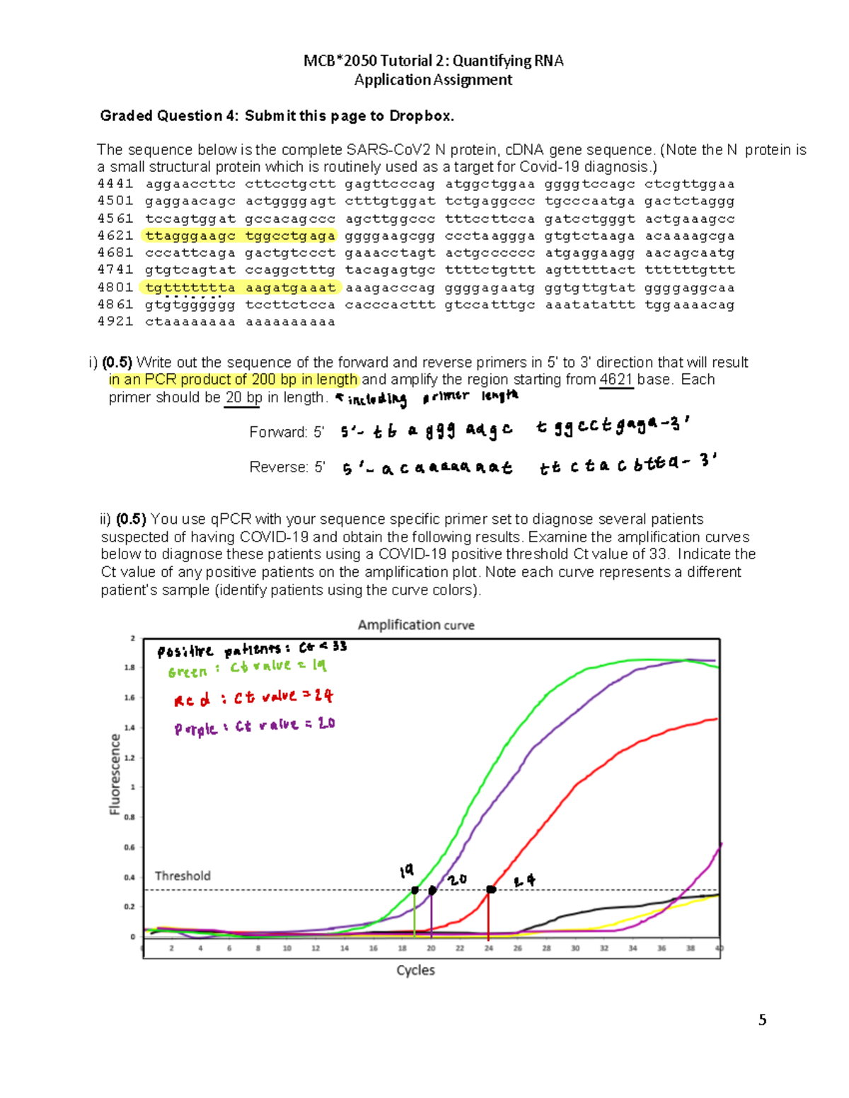 W23 RNA processing Seminar 2 - 5 MCB*2050 Tutorial 2: Quantifying RNA ...