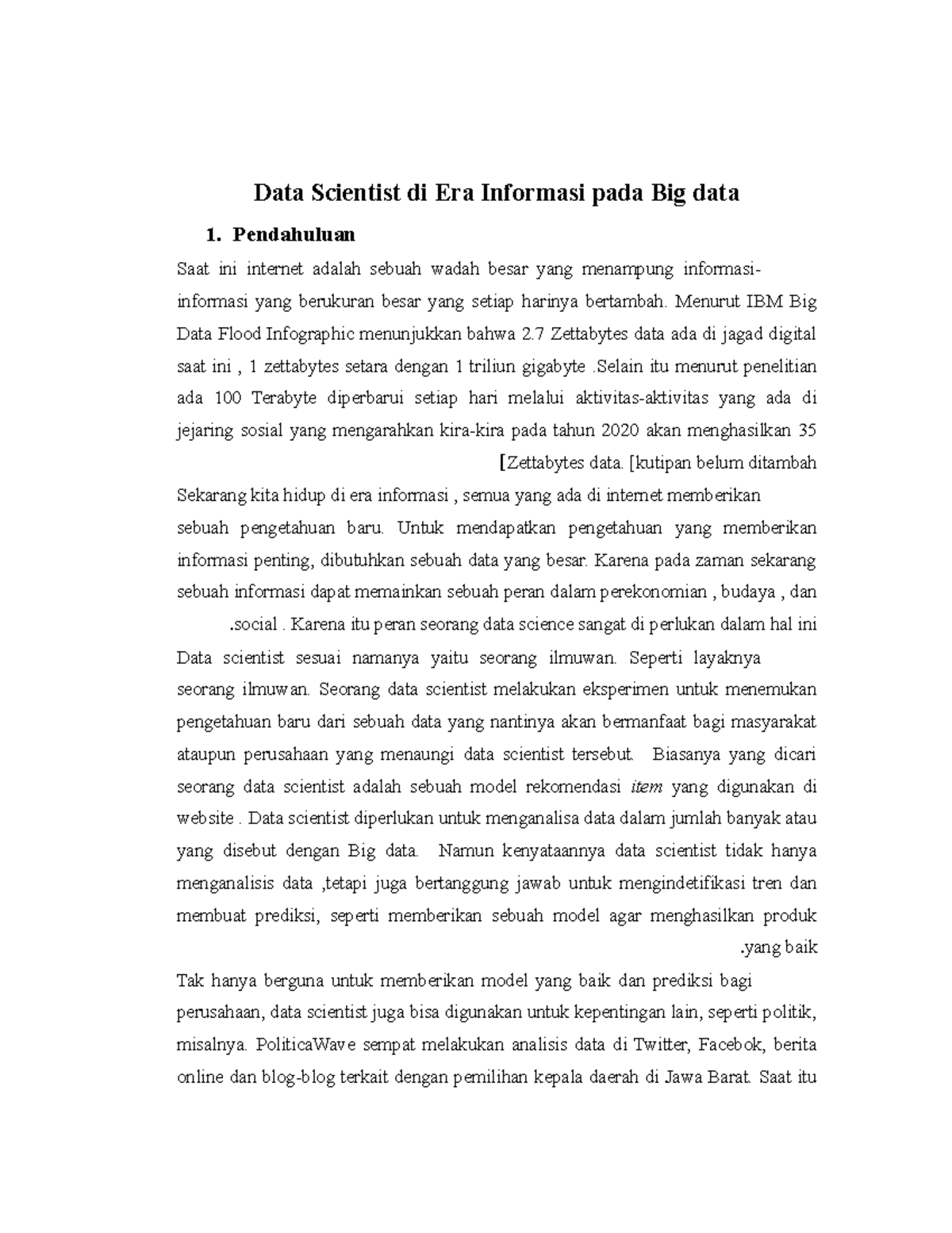 Data Scientist - bahasa Indonesia - Data Scientist di Era Informasi ...