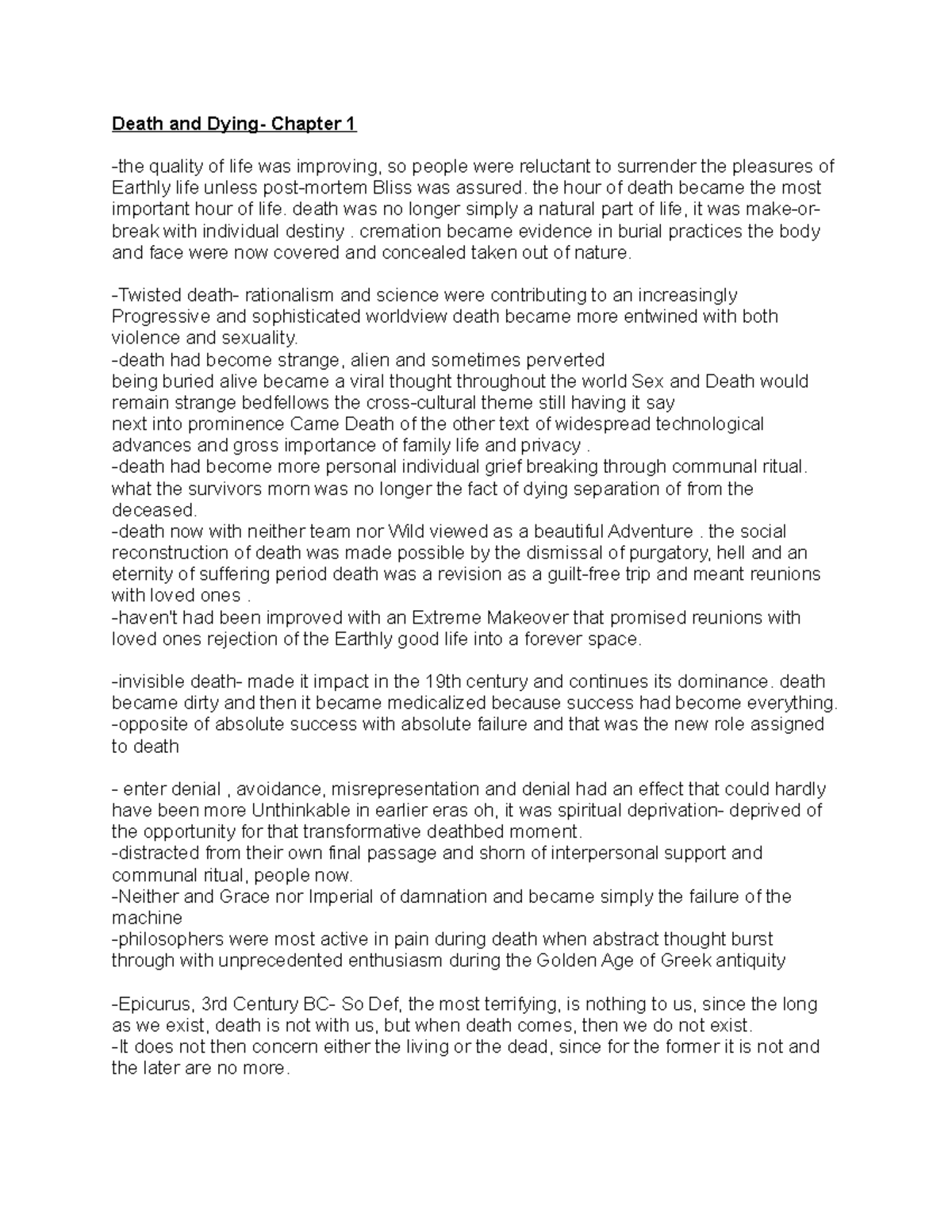 Death and Dying- Chapter 1 - the hour of death became the most ...