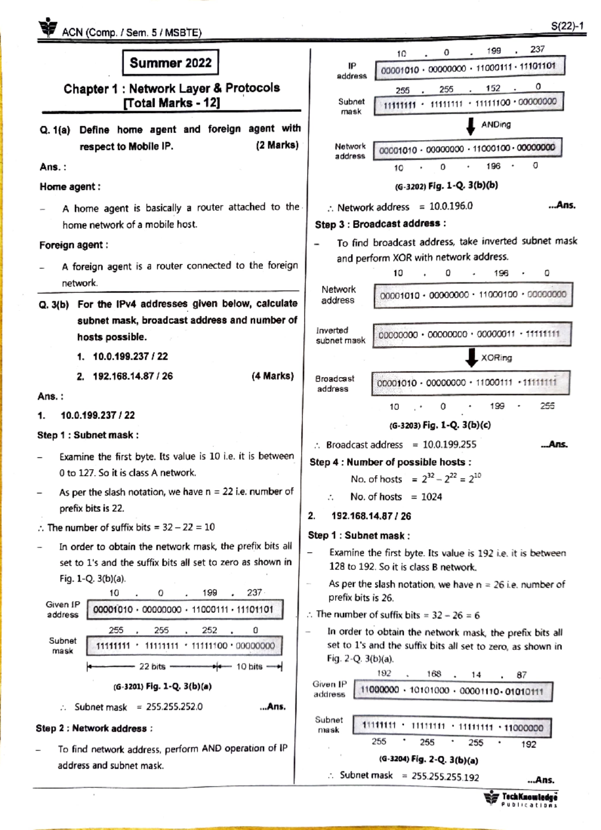 ACN summer 2022 - njkn - ACN (Comp./Sem. 5/MSBTE) ####### S(22)- 0 199 ...