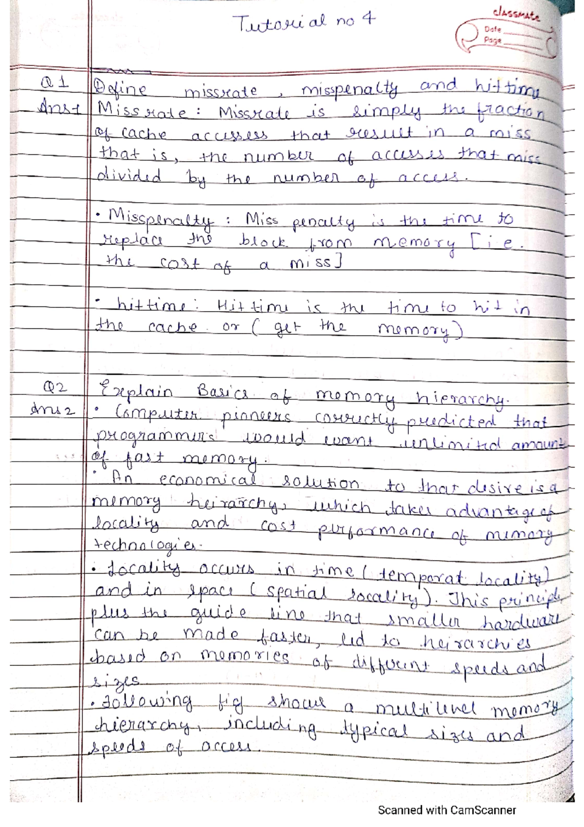 ACA 4 - None - Advanced Computer Architecture - Studocu