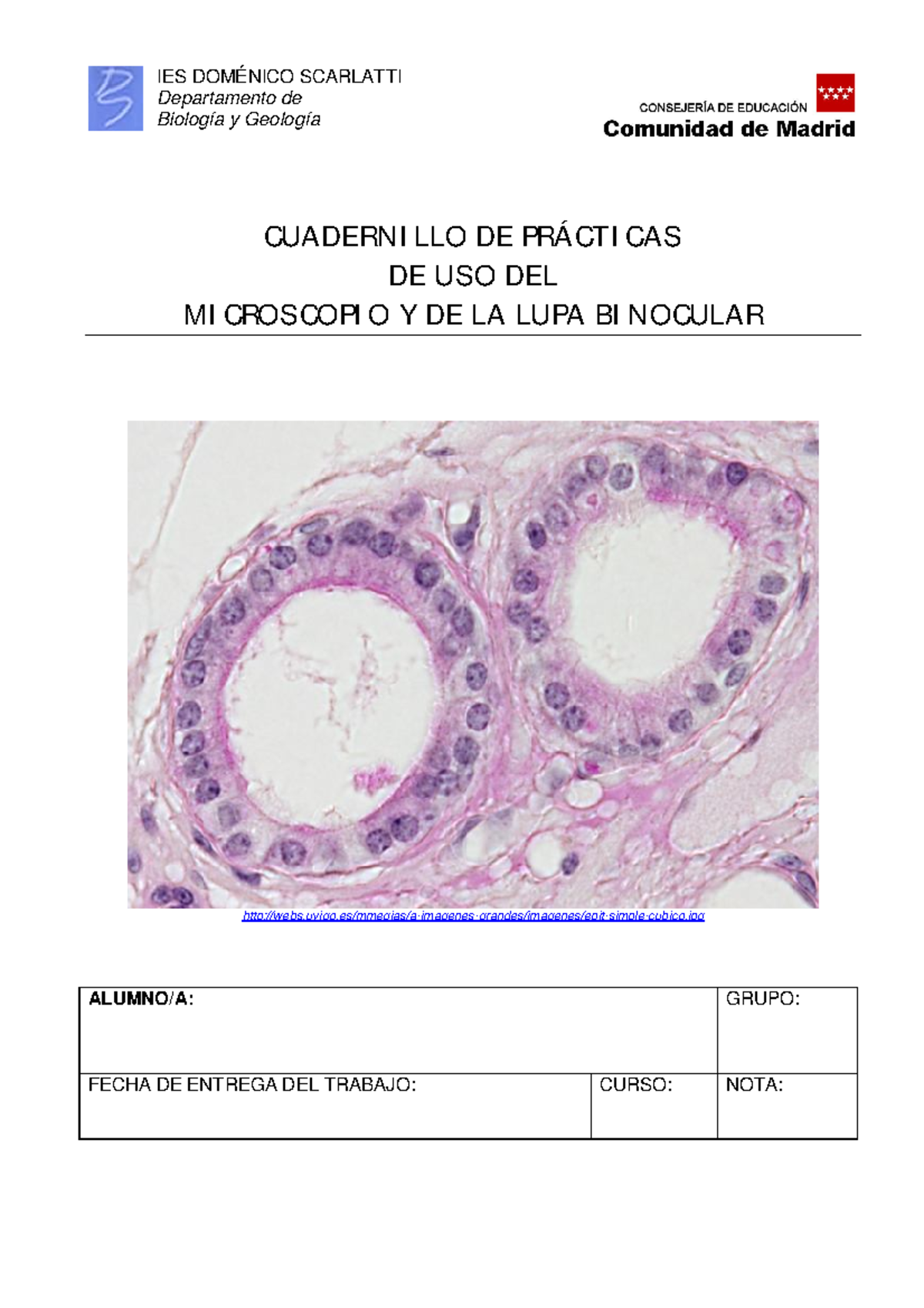 Cuadernillo microscopio - IES DOMÉNICO SCARLATTI Departamento de ...