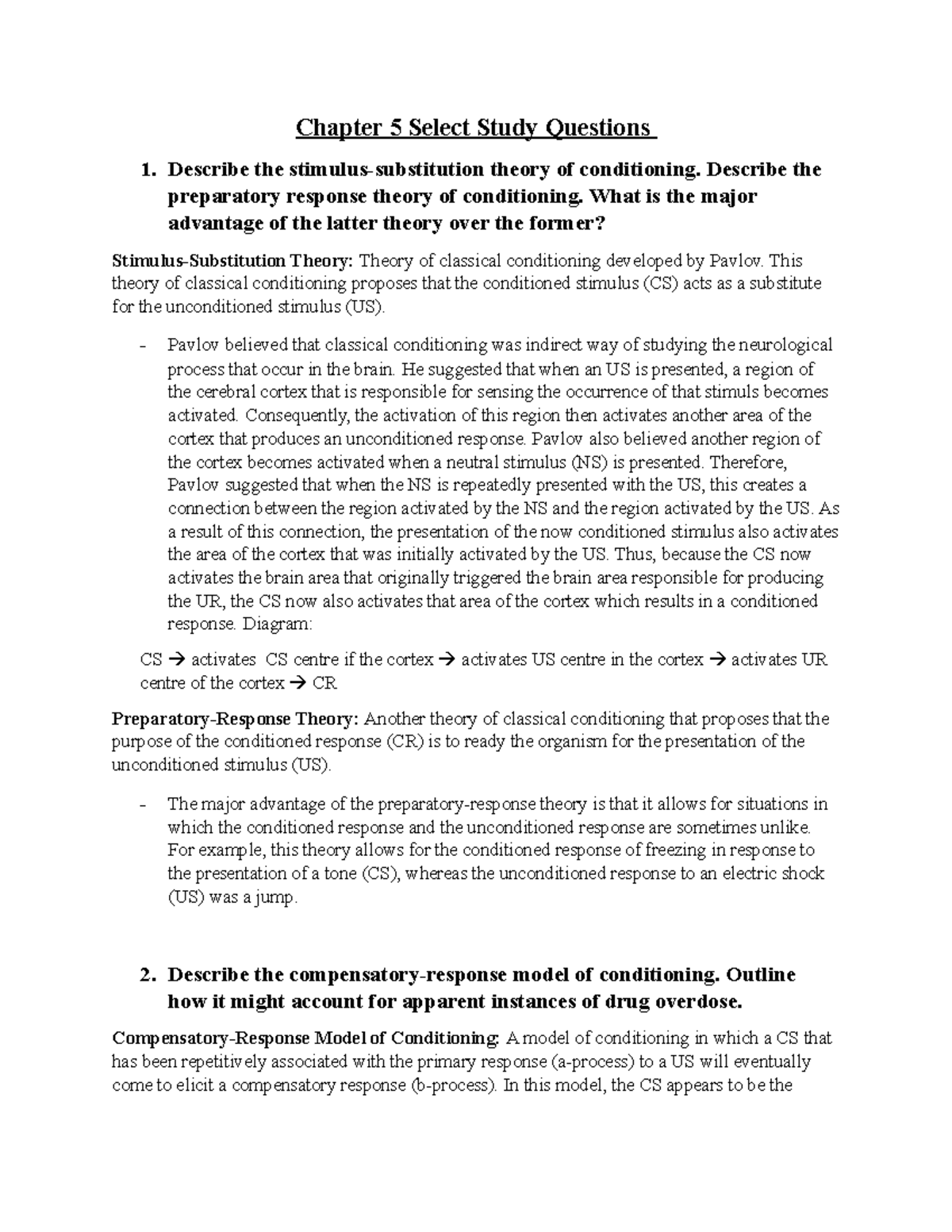 PSYC- 281 Chapter 5 Select Study Questions - Chapter 5 Select Study ...