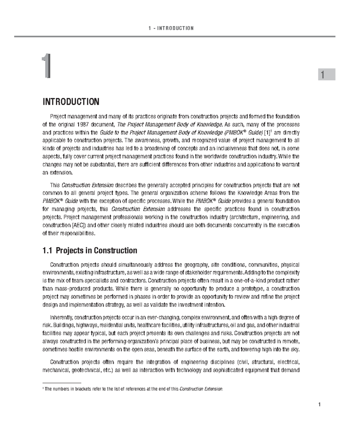 Construction readingmaterial - 1 - INTROD UCTION 1 INTRODUCTION Project ...