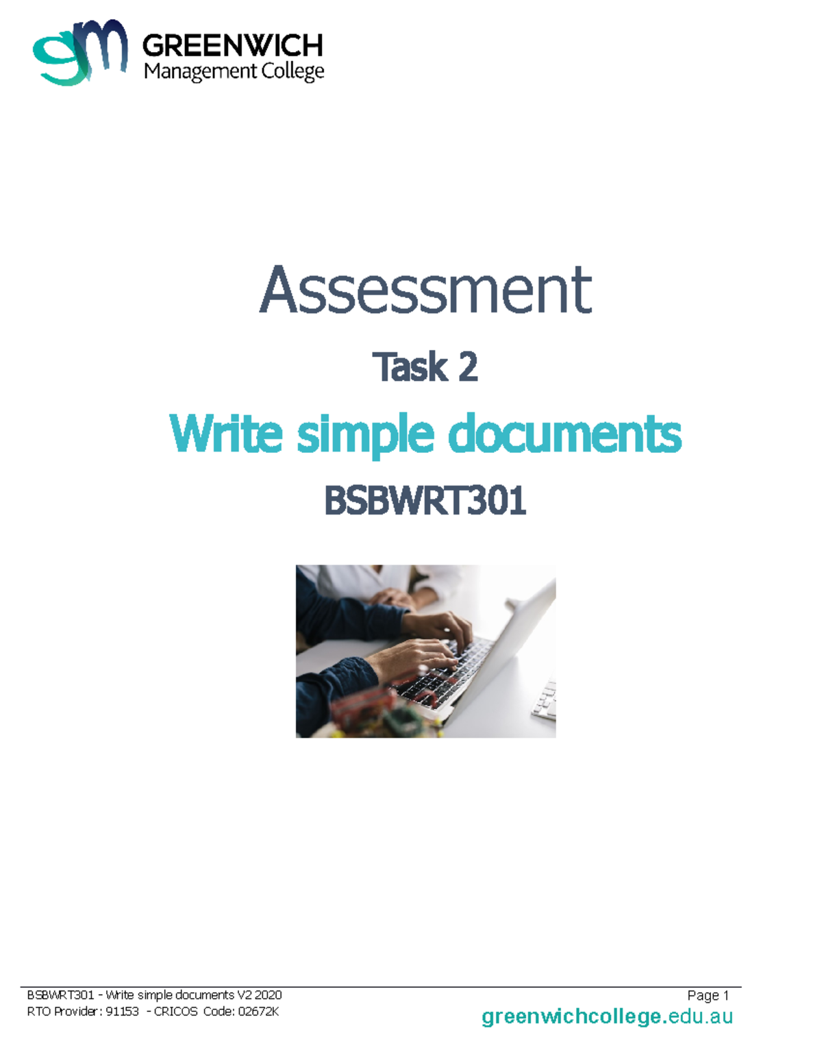 Assessment Task 2 Bsbwrt 301 - Assessment Task 2 Write simple documents ...