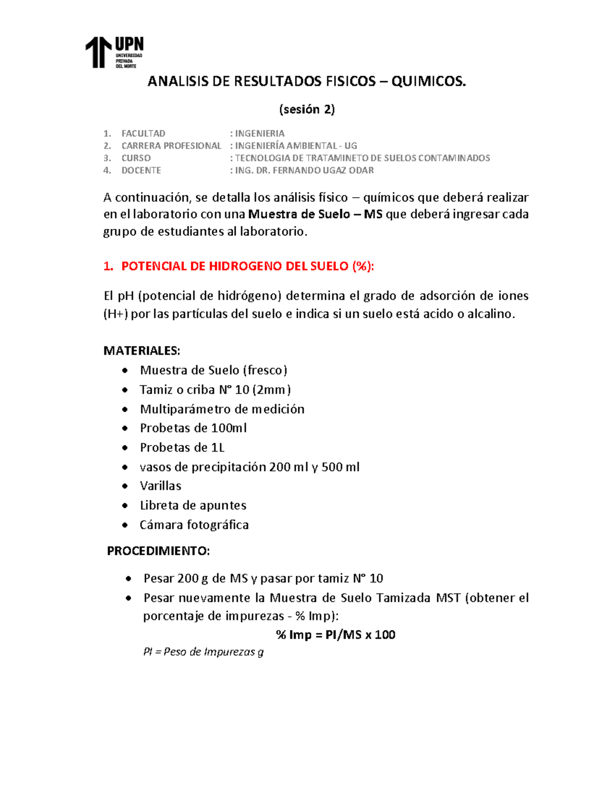 Semana 2 Analisis DE Resultados Fisicos - ANALISIS DE RESULTADOS ...