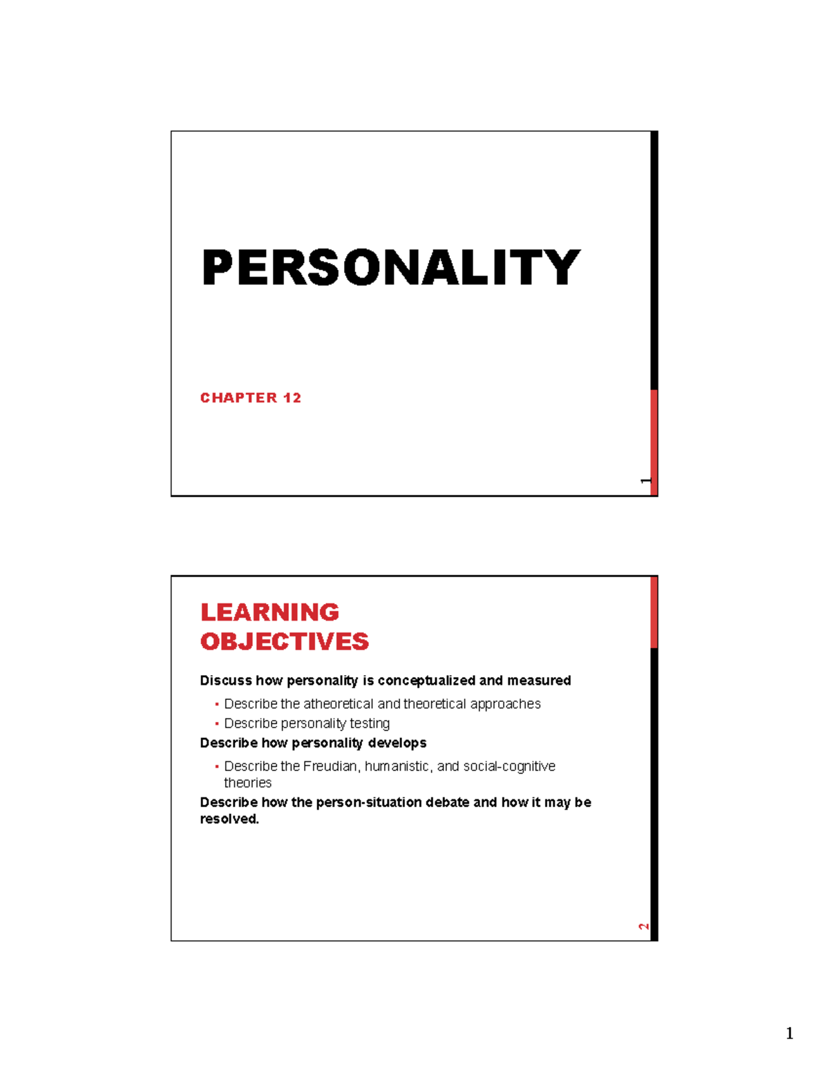 Personality 1 - dcfghjkjhnj - PERSONALITY CHAPTER 12 1 LEARNING ...