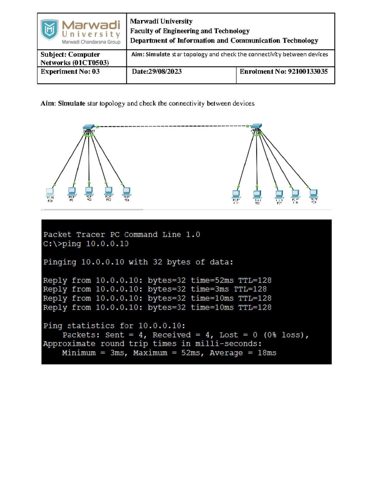 35 Experiment 3 Experiments On Switch Router Configuration And 6685