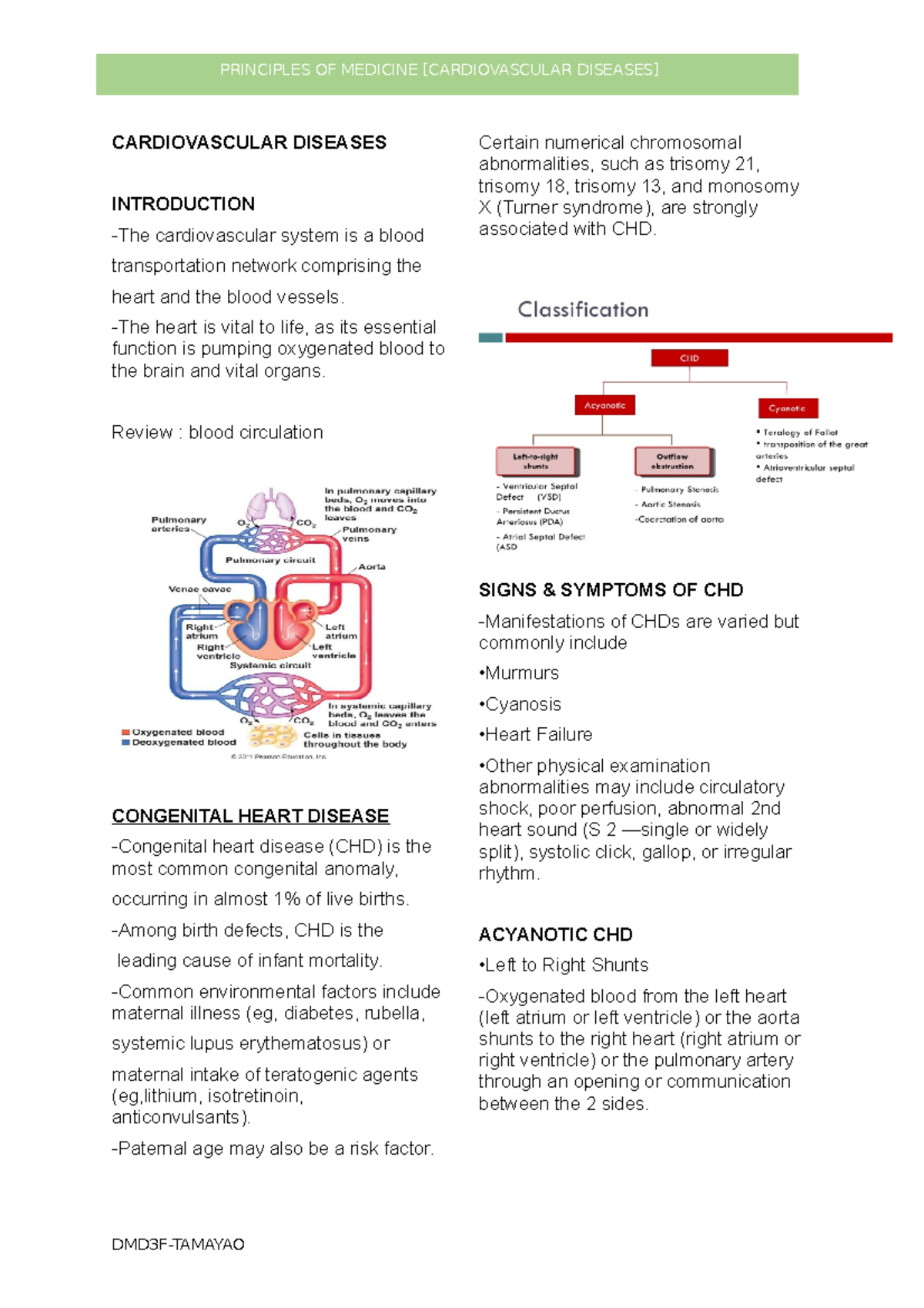 Principles of Medicine - Cardiovascular Diseases - CARDIOVASCULAR ...