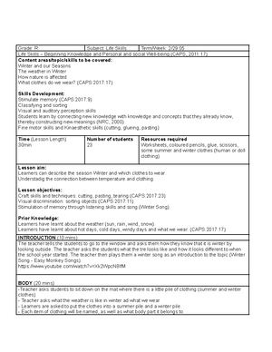 Lesson Plan - Life Skills – Beginning Knowledge - Fruit - Grade: R ...