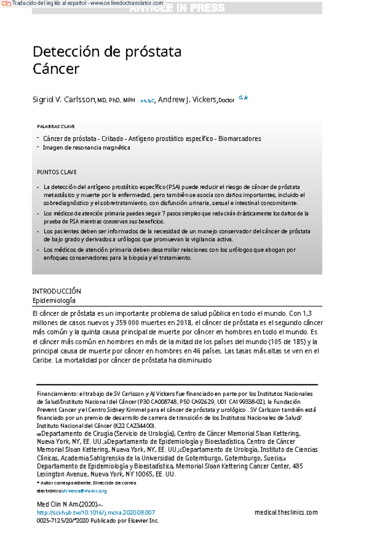 Seminario cáncer de próstata.en.es - Detección de próstata Cáncer ...