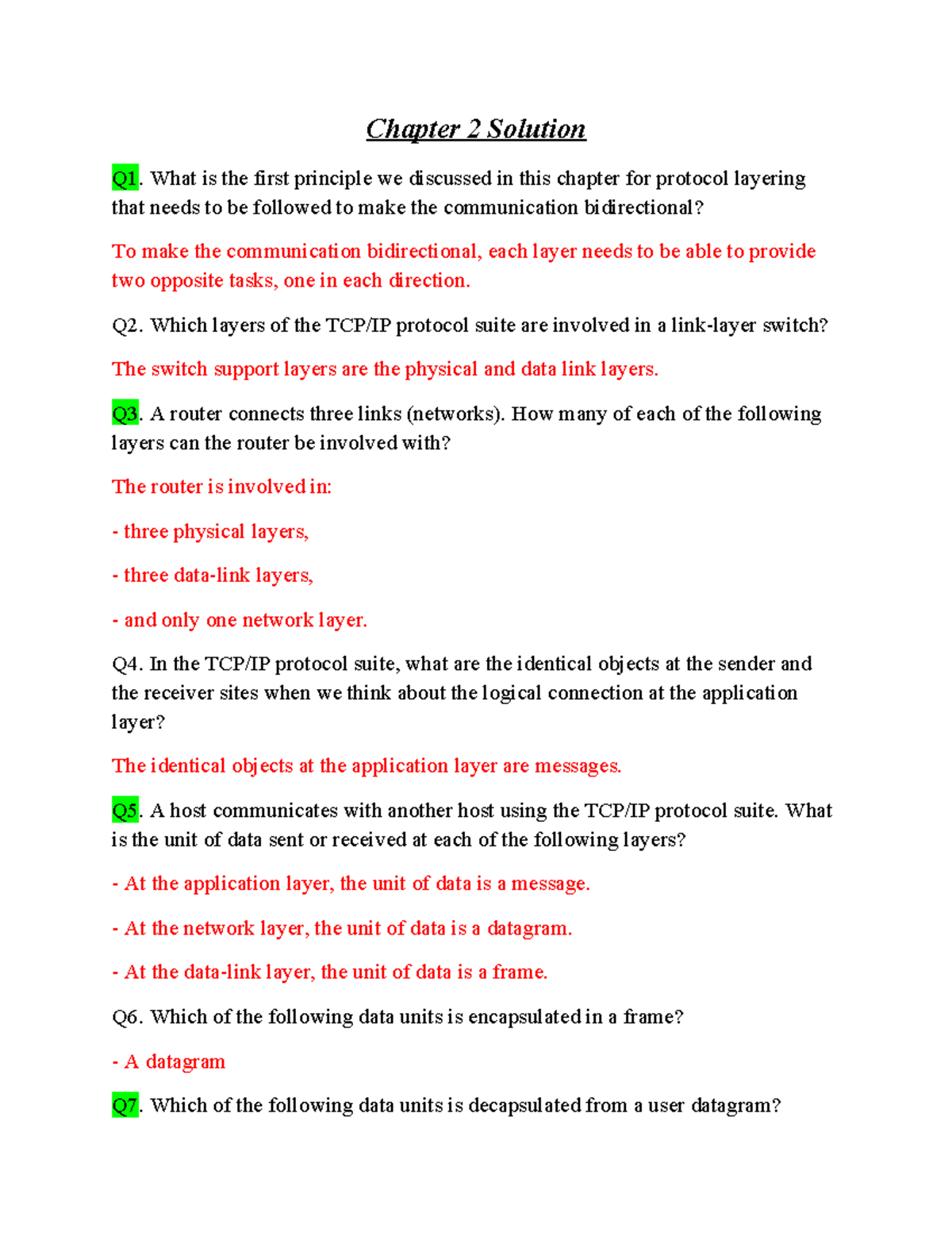 Chapter 02 Solution - Chapter 2 Solution Q1. What is the first principle we discussed in this ...