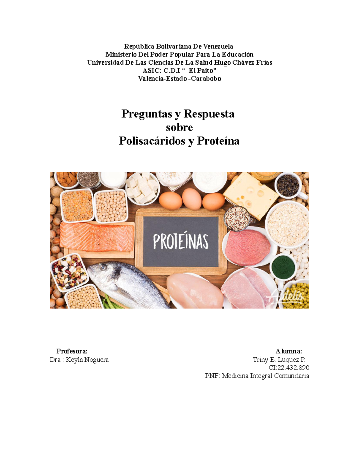 Proteina 2 - Proteínas y sus derivados - República Bolivariana De Venezuela Ministerio Del Poder ...