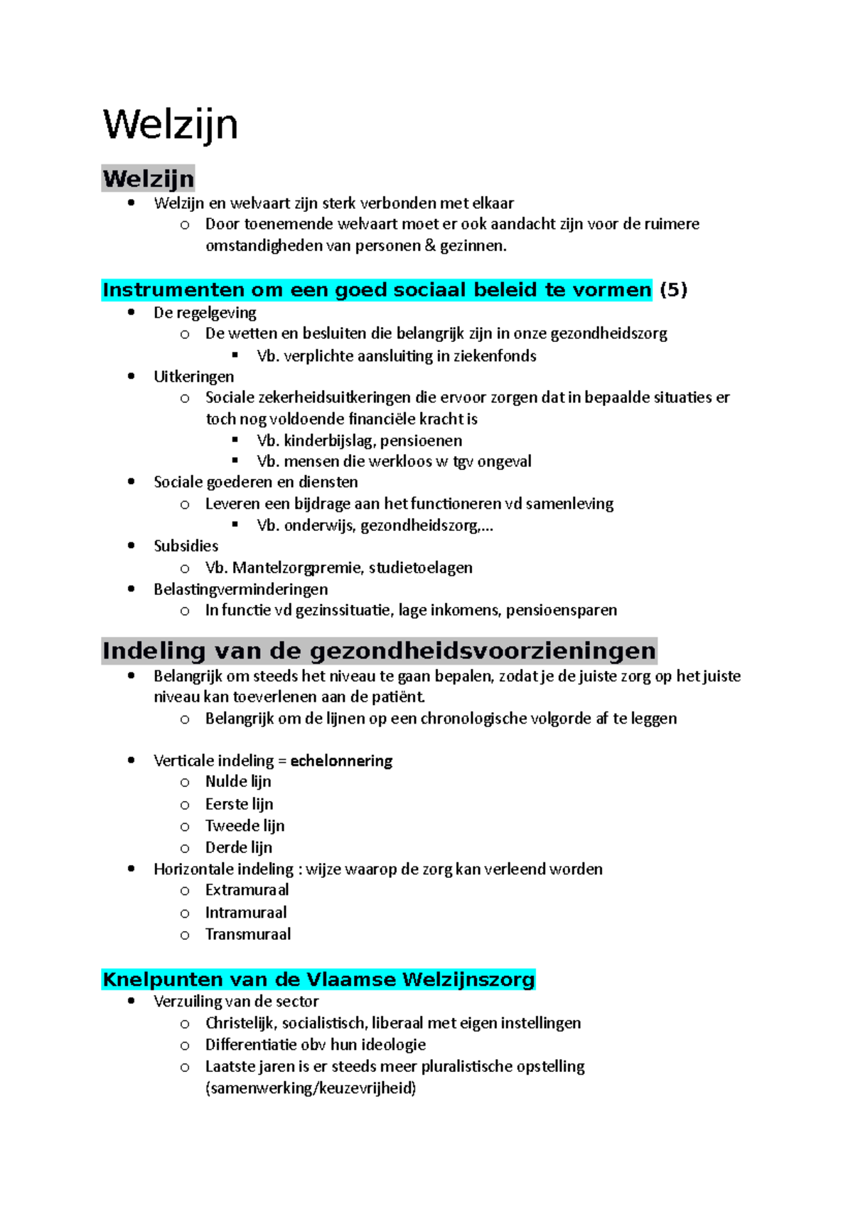 Welzijn - Instrumenten om een goed sociaal beleid te vormen (5) De ...