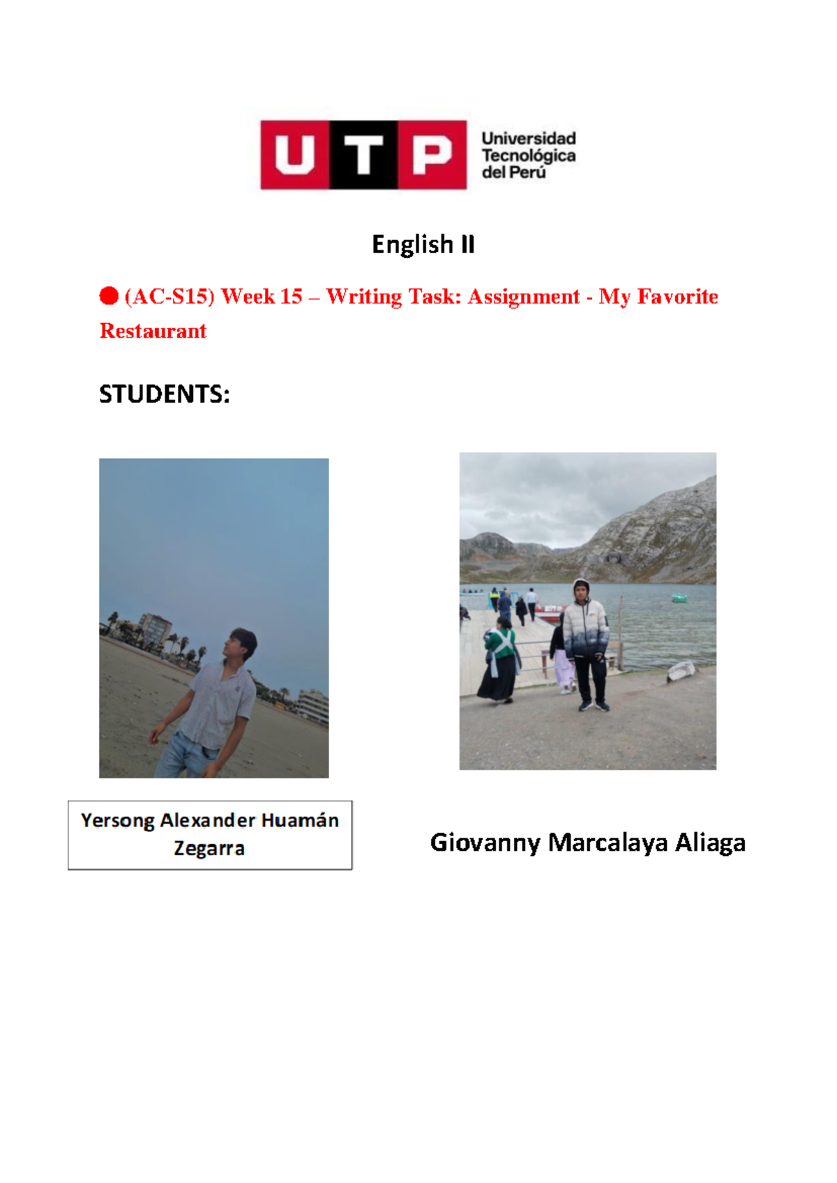 Semana 15 ingles - hai - Ingles II - English II 🔴 (AC-S15) Week 15 ...