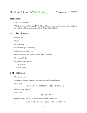 Math 300 Notes section 3 - Sections 3 of [Sun14], October 18, 2017 ...