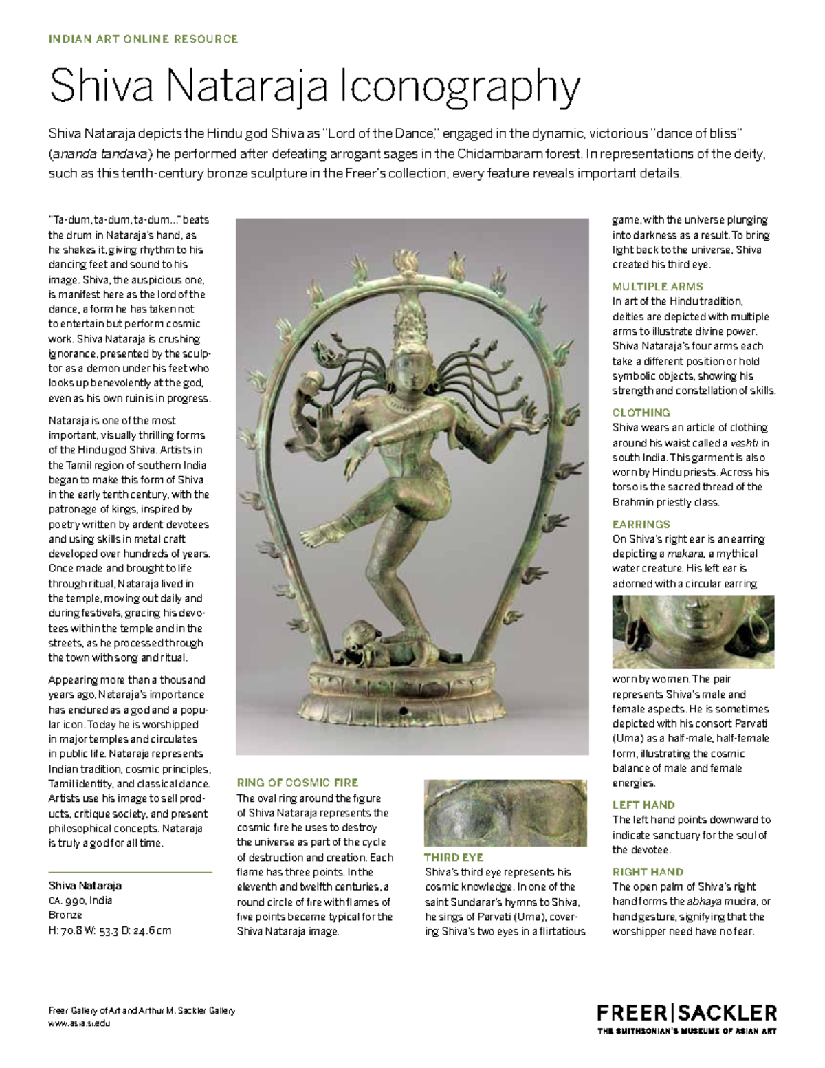 Iconography shiva - Helpful - indian art online resource Shiva Nataraja ...