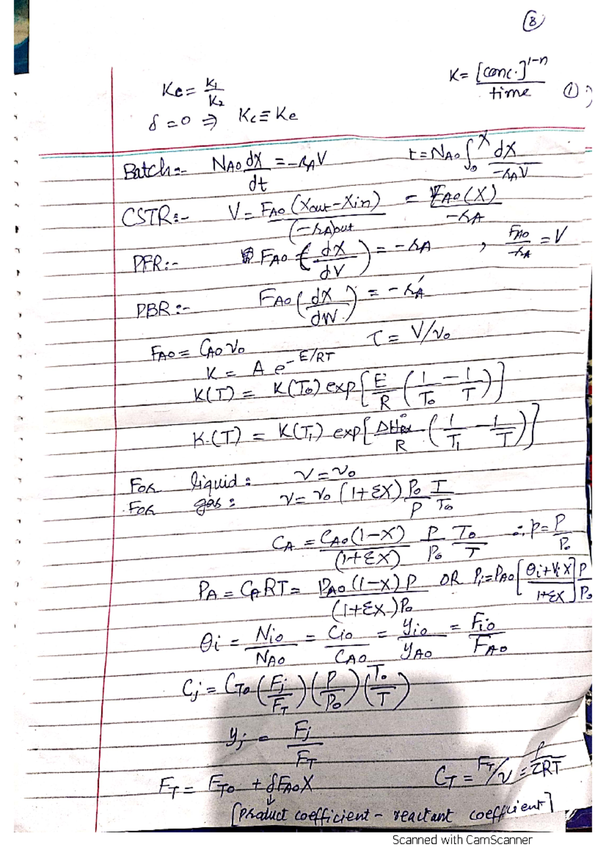 Formula sheet - Lecture notes 3 - Process Heat Transfer - Studocu