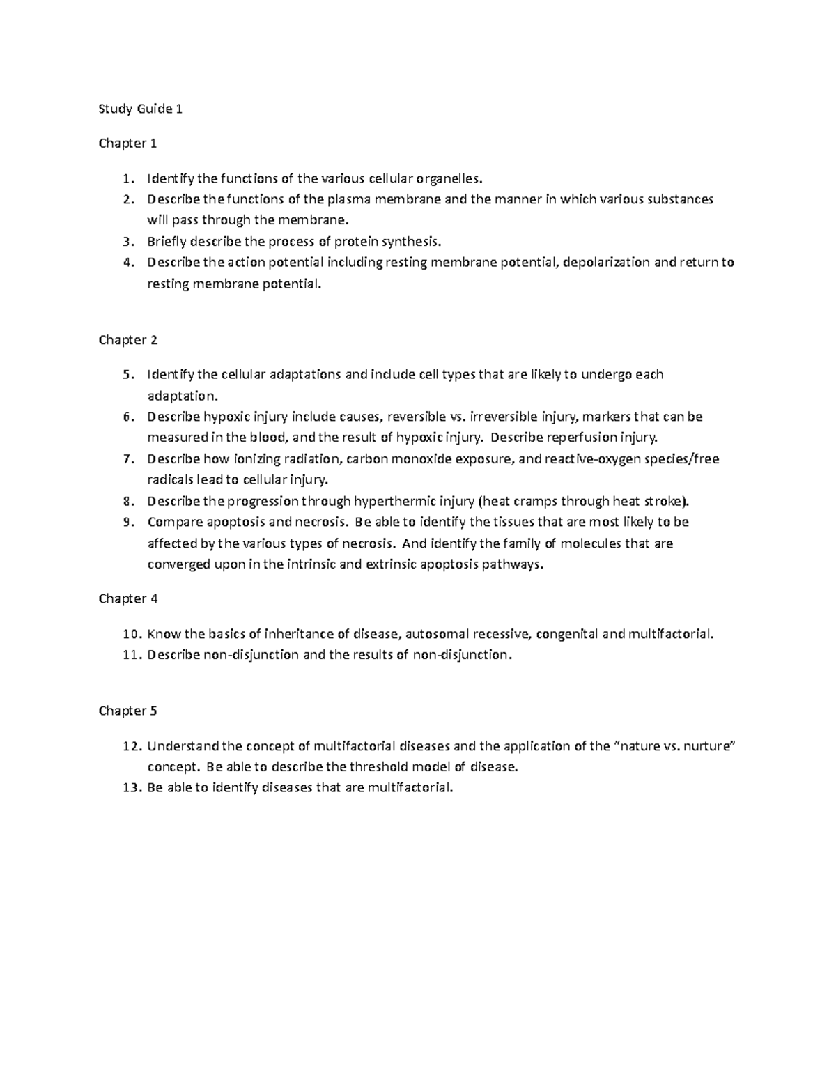 Chapters 1245 Study Guide F23 - Study Guide 1 Chapter 1 Identify the ...