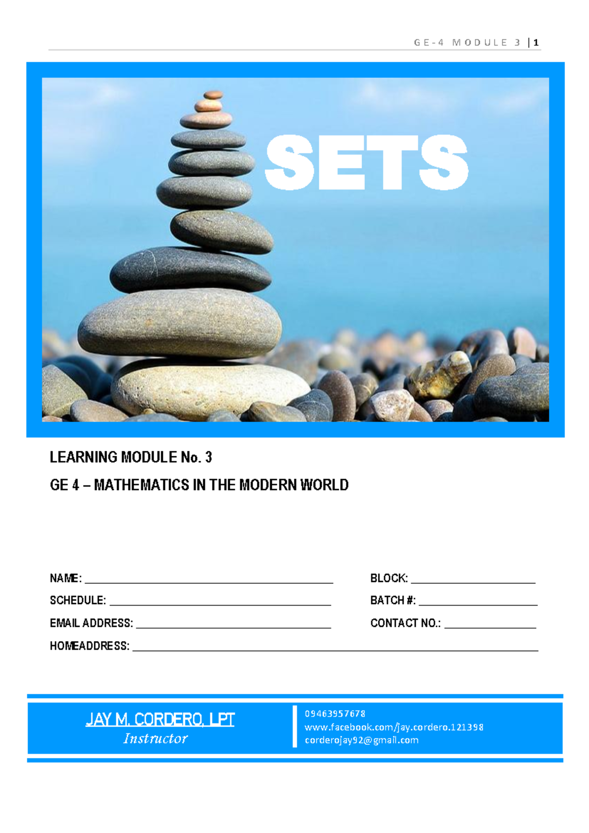 GE4 module 3 NEW - to learn and understand it - LEARNING MODULE No. 3 ...