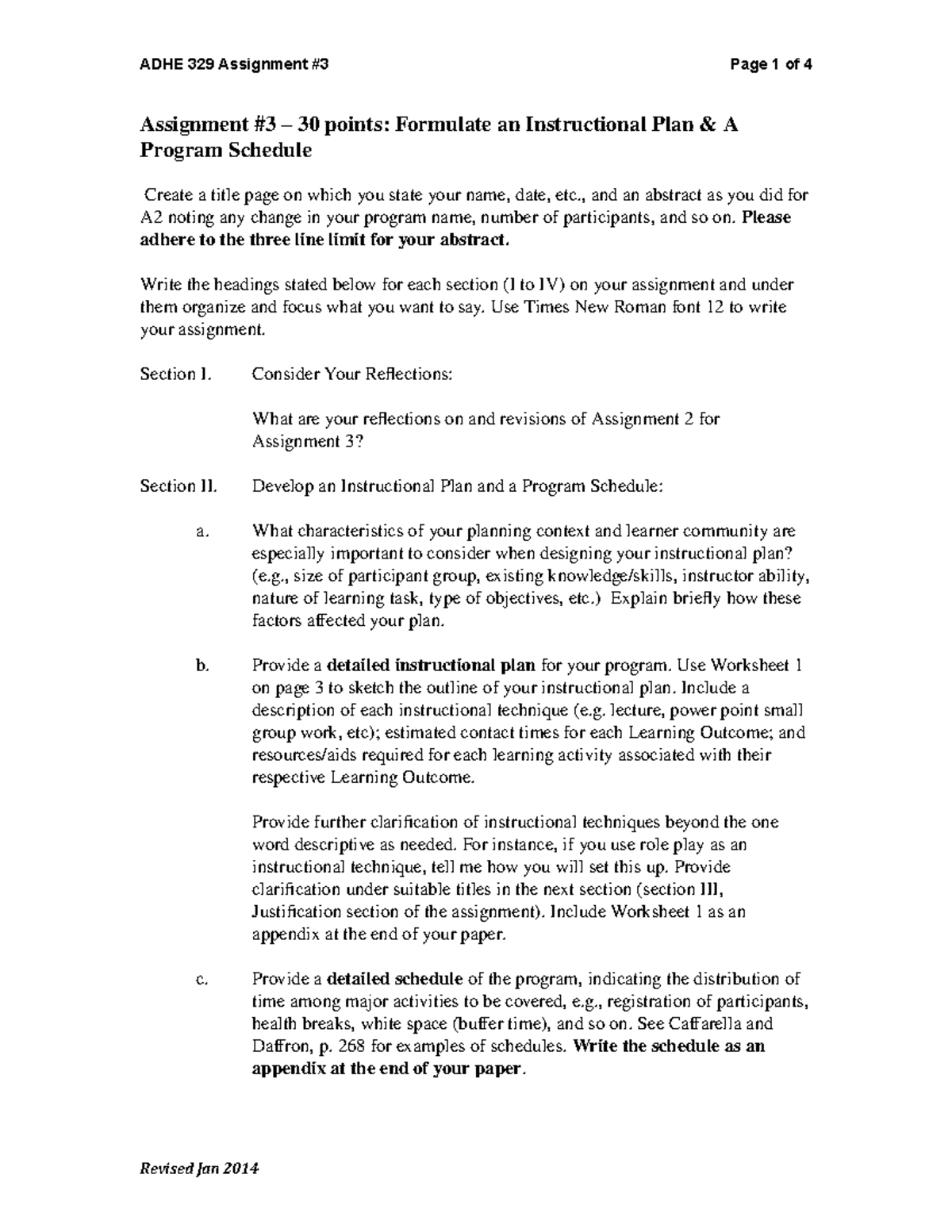 A3 - Template Revised For W1 2015 - 63B - ADHE 329 Assignment Page 1 of ...