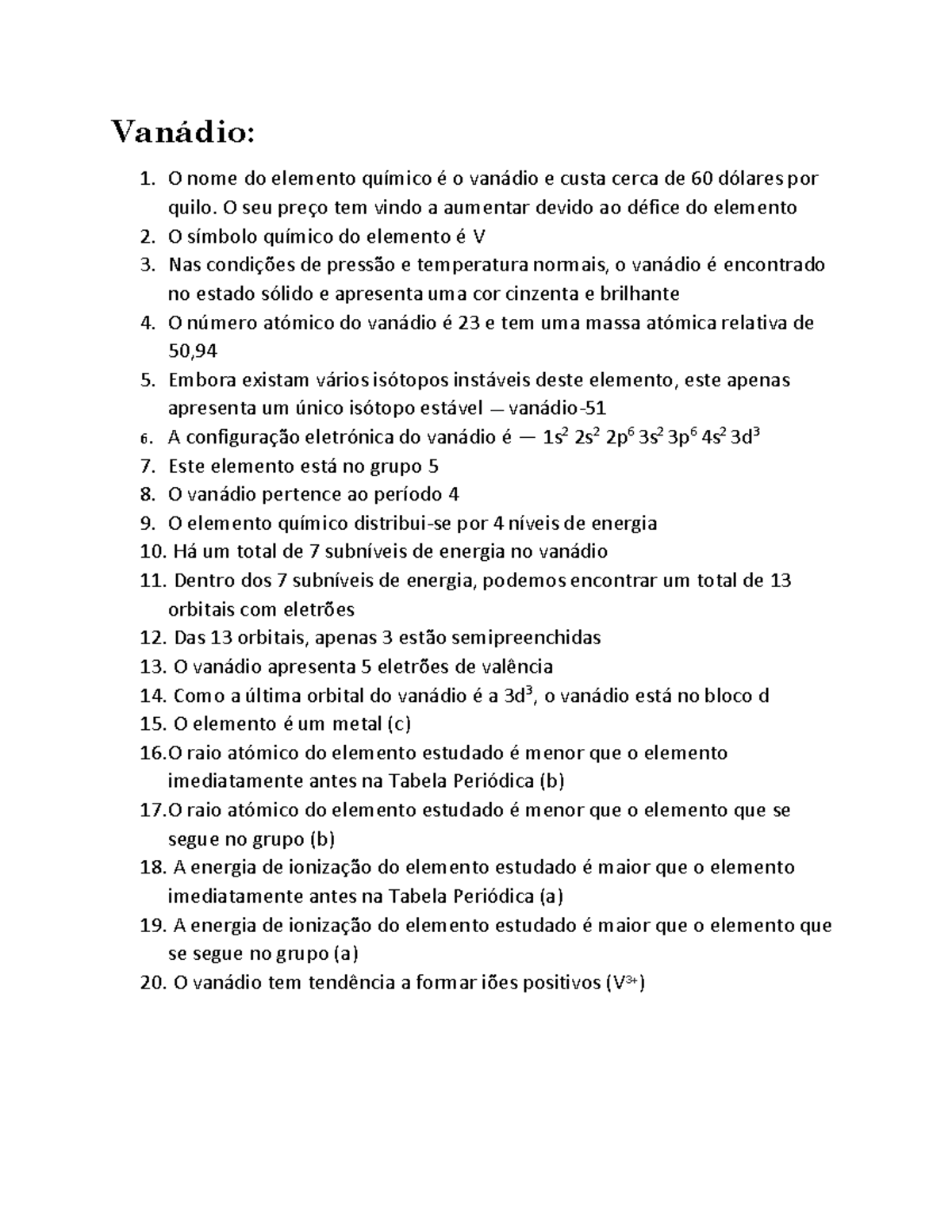 Vanádio - Vanádio: O nome do elemento químico é o vanádio e custa cerca de 60 dólares por quilo ...